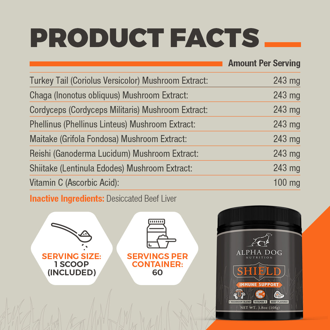 Shield Allergy Immunity Supplement for Dogs – Alpha Dog Nutrition