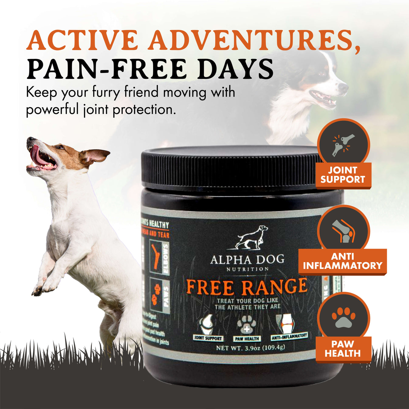 Free Range Hip & Joint Supplement for Dogs - Alpha Dog Nutrition