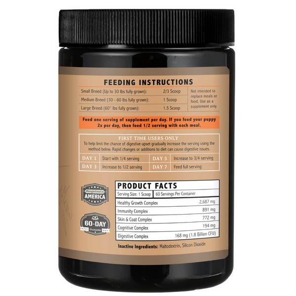 OptiPup Supplement for Puppies | Alpha Dog Nutrition